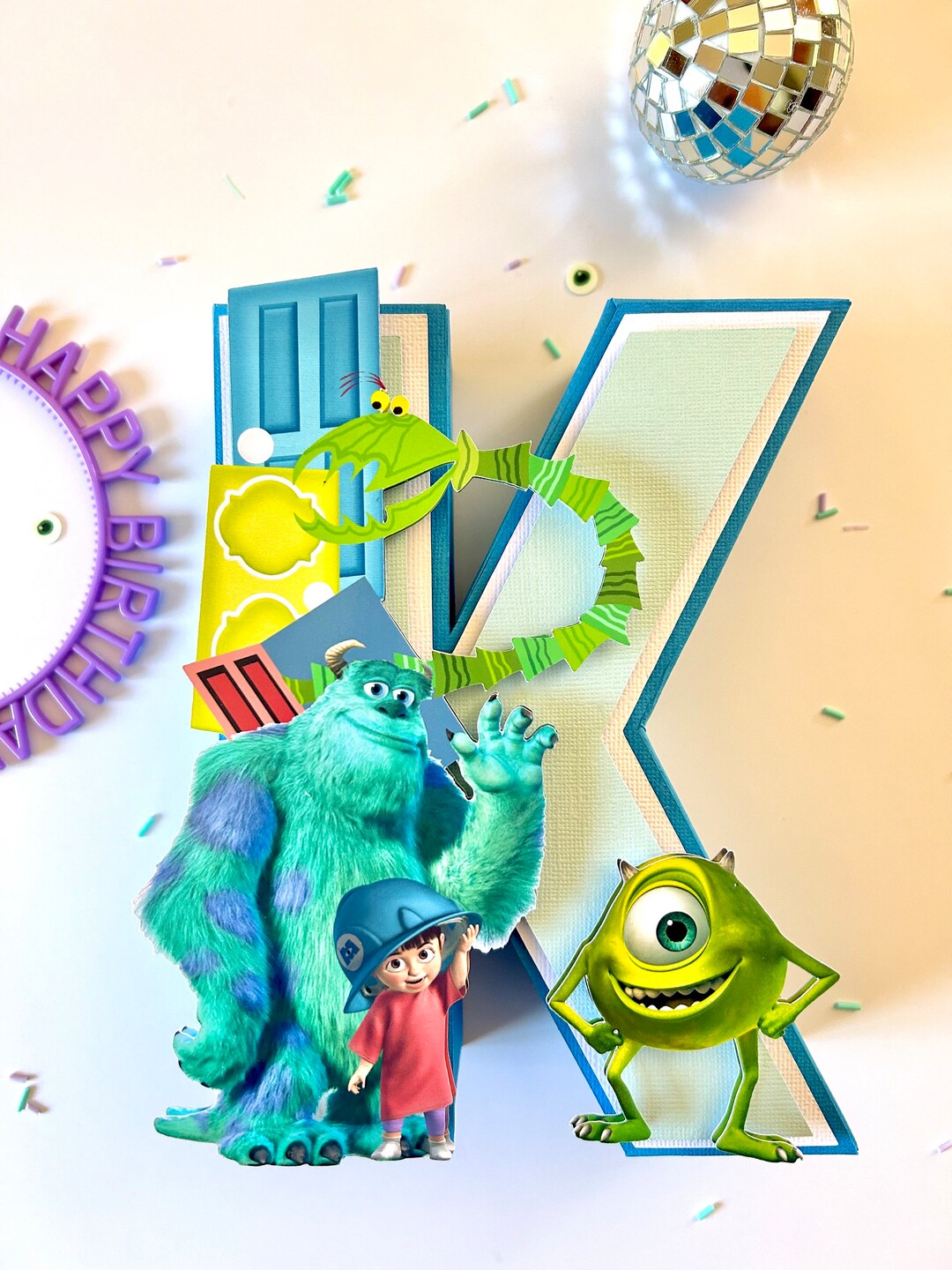 Monsters Inc 3D Letters (customizable) - Etsy