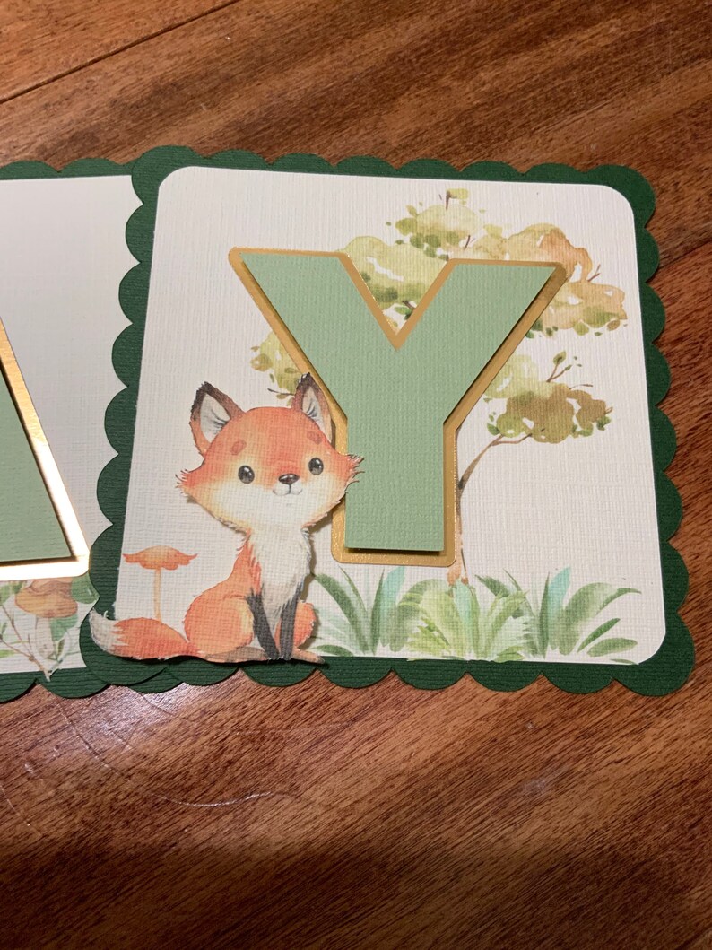 Woodland Animal Banner - Etsy