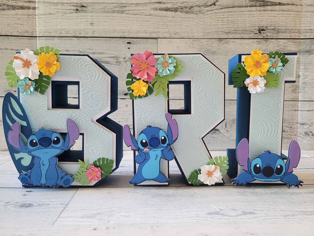 Lilo and Stitch 3D Letters (customizable) - Etsy