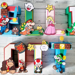 Mario Bros. 3D Letters/numbers - Etsy