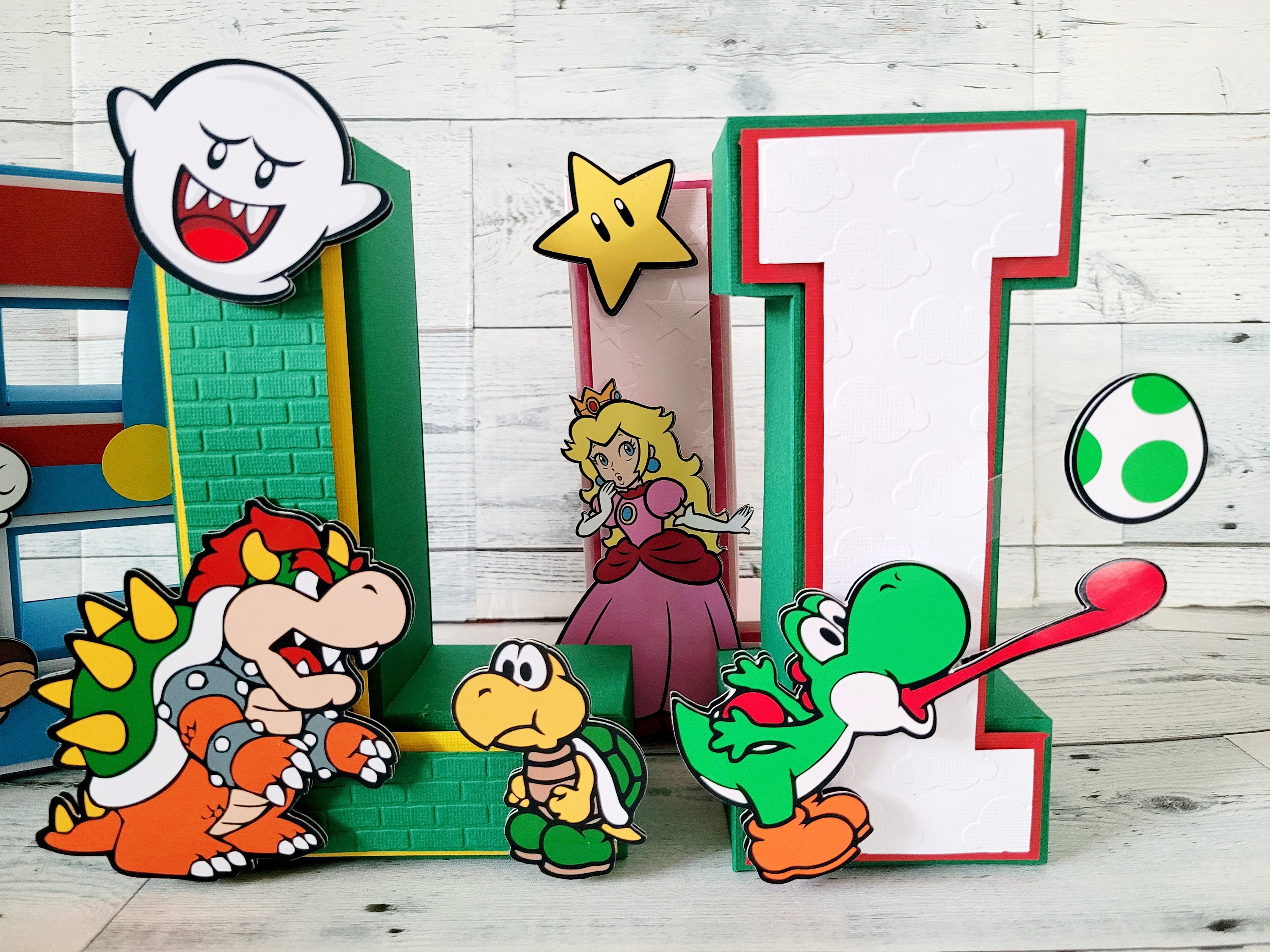 Mario Bros. 3D Letters/numbers - Etsy