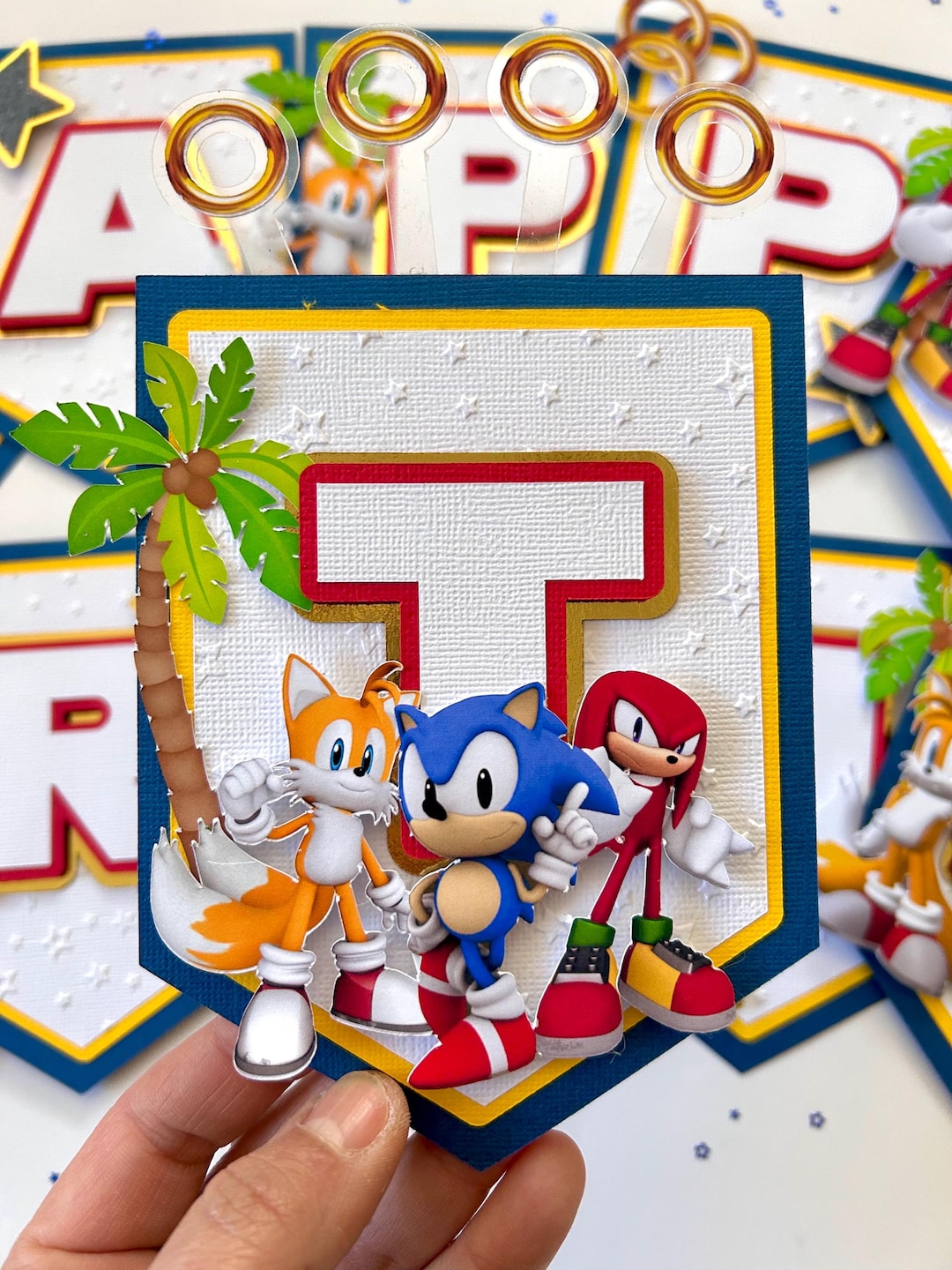 Sonic the Hedgehog Banner (3D) - Etsy