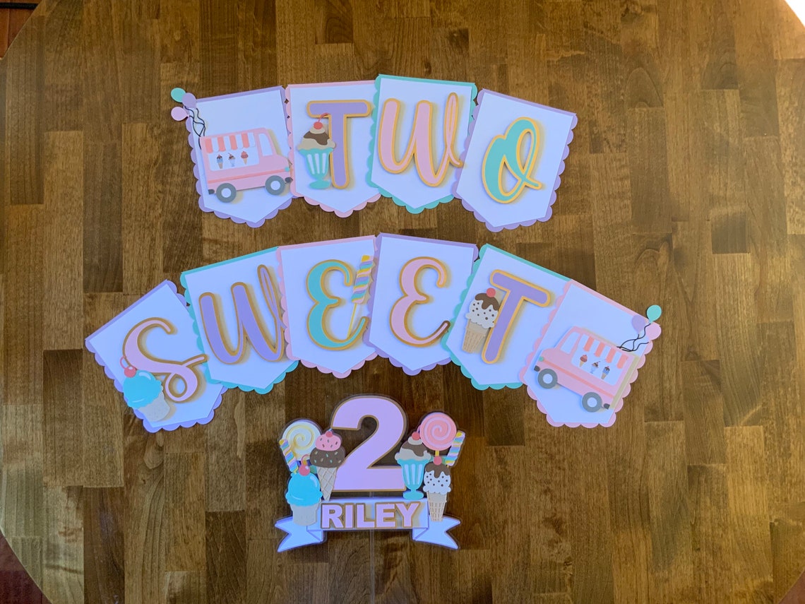 Two Sweet Banner 3D - Etsy