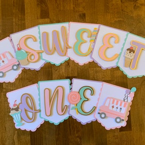 Sweet One Banner (3D) - Etsy