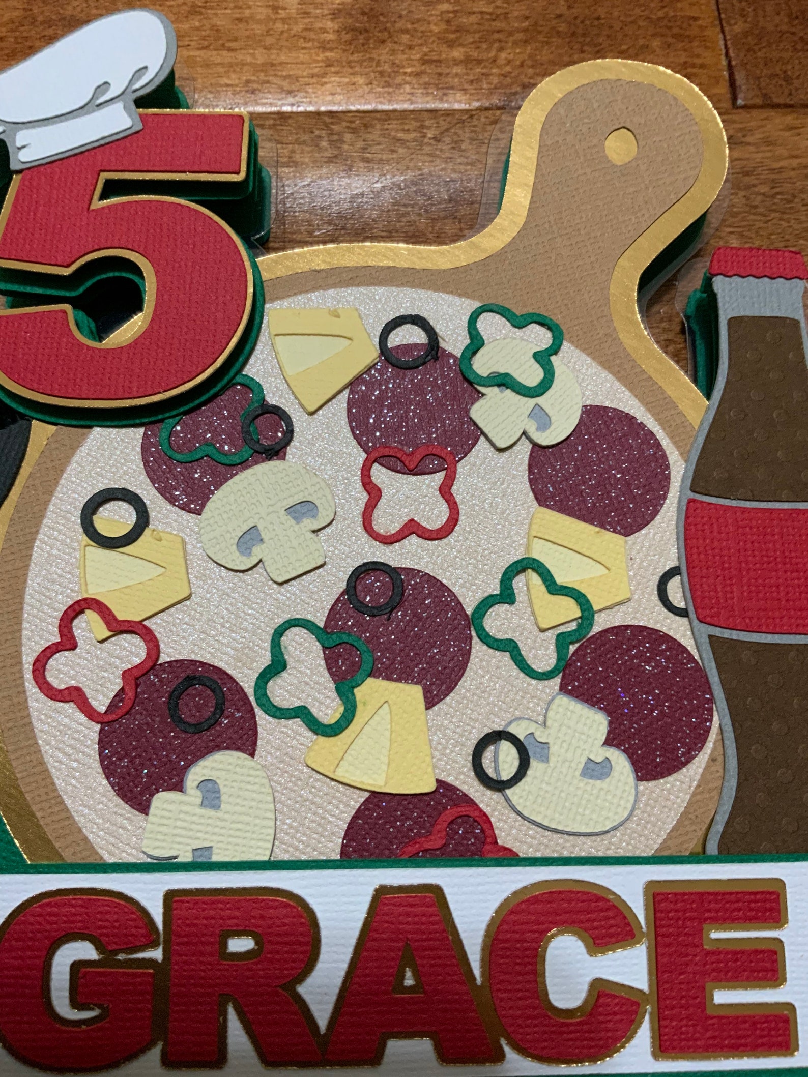 Pizza Party Cake Topper 3D | Etsy