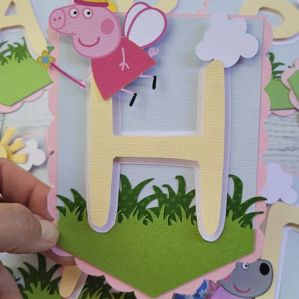 Peppa Pig Banner - Etsy