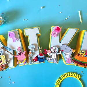 Yellow Sponge 3D Letters - Etsy