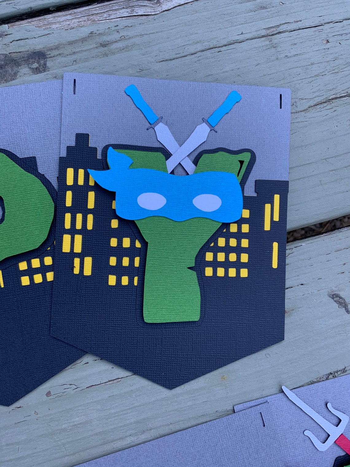 Teenage Mutant Ninja Turtles 3D Birthday Banner TMNT Birthday | Etsy