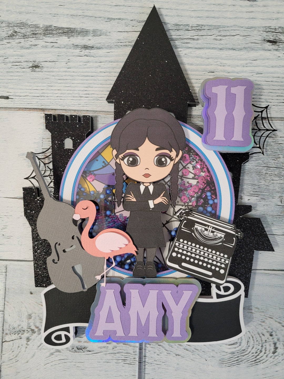 Wednesday Addams Cake Topper - Etsy