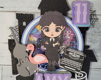 Wednesday Cake Topper , Wednesday Addams Cake Topper , Wednesday Adams ...