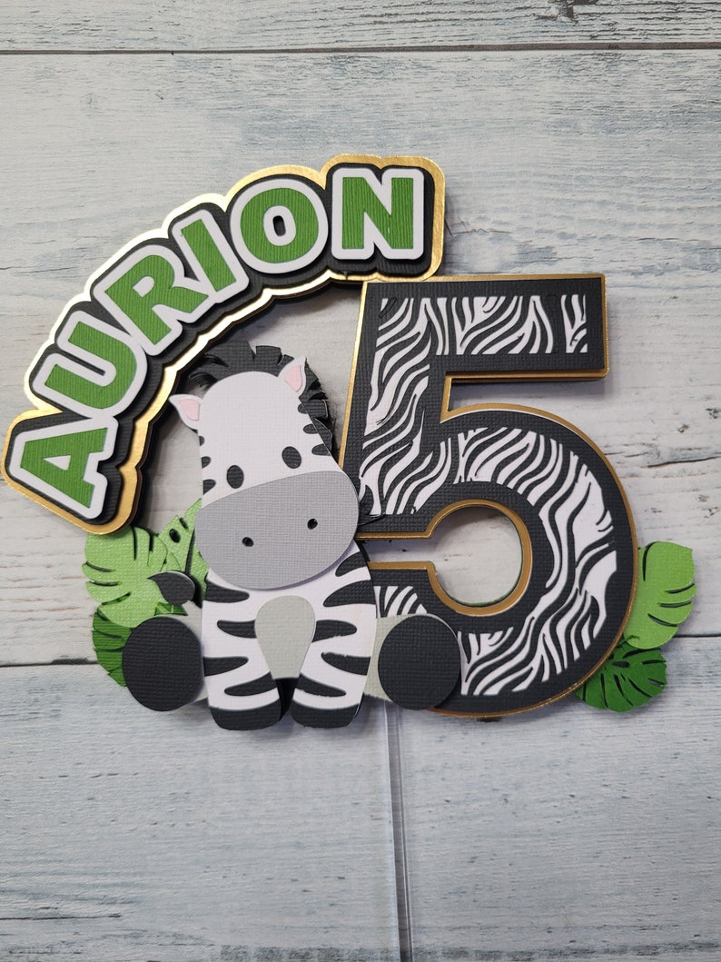 Zebra Cake Topper - Etsy