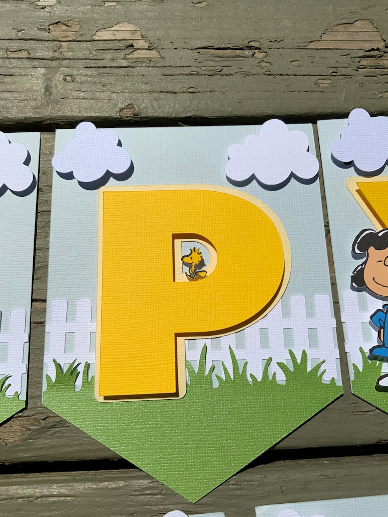 Charlie Brown Birthday Banner - Etsy