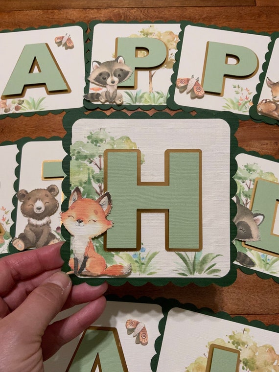 Woodland Animal Banner - Etsy