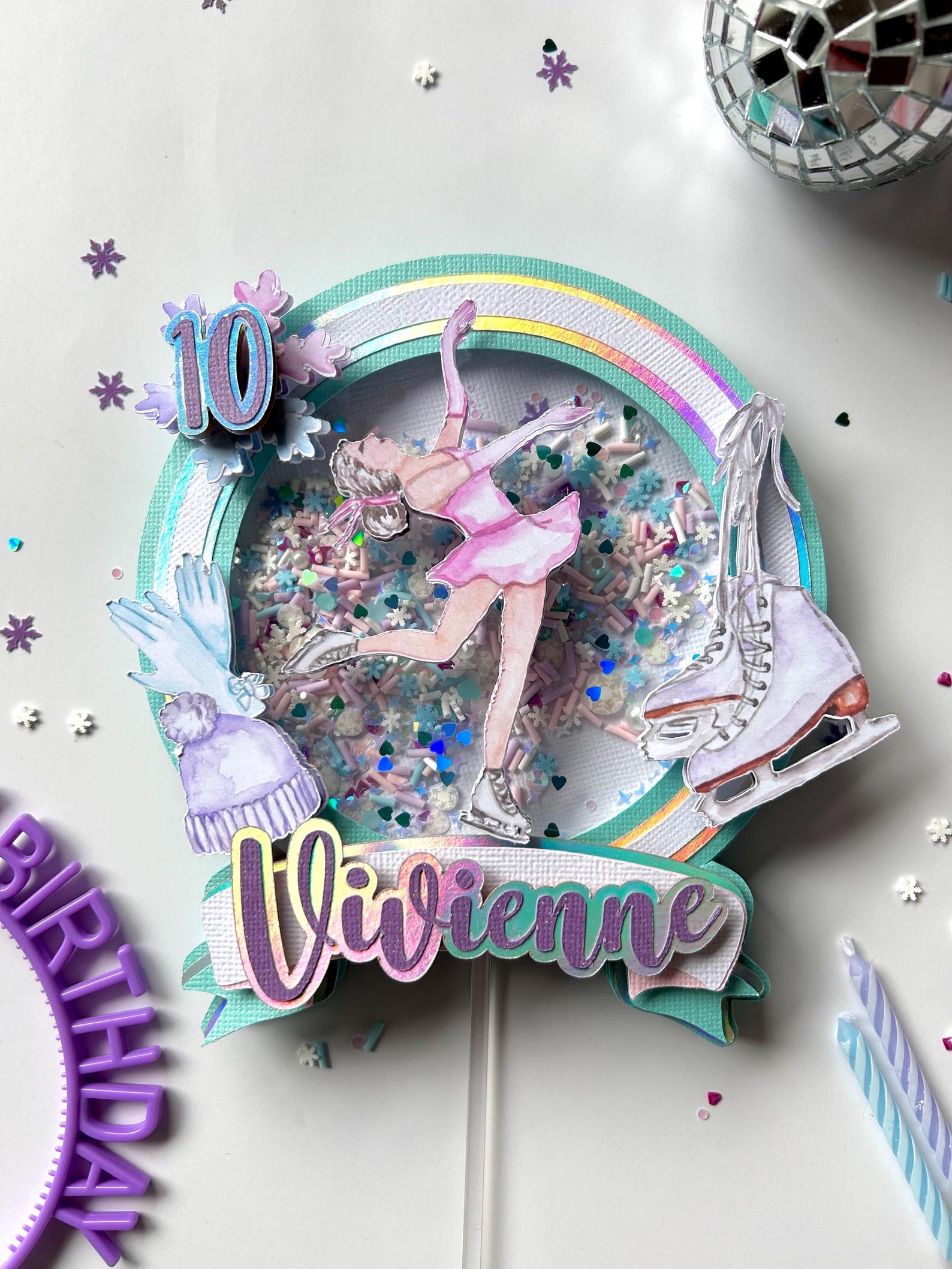 Ice Skating Cake Topper - Etsy