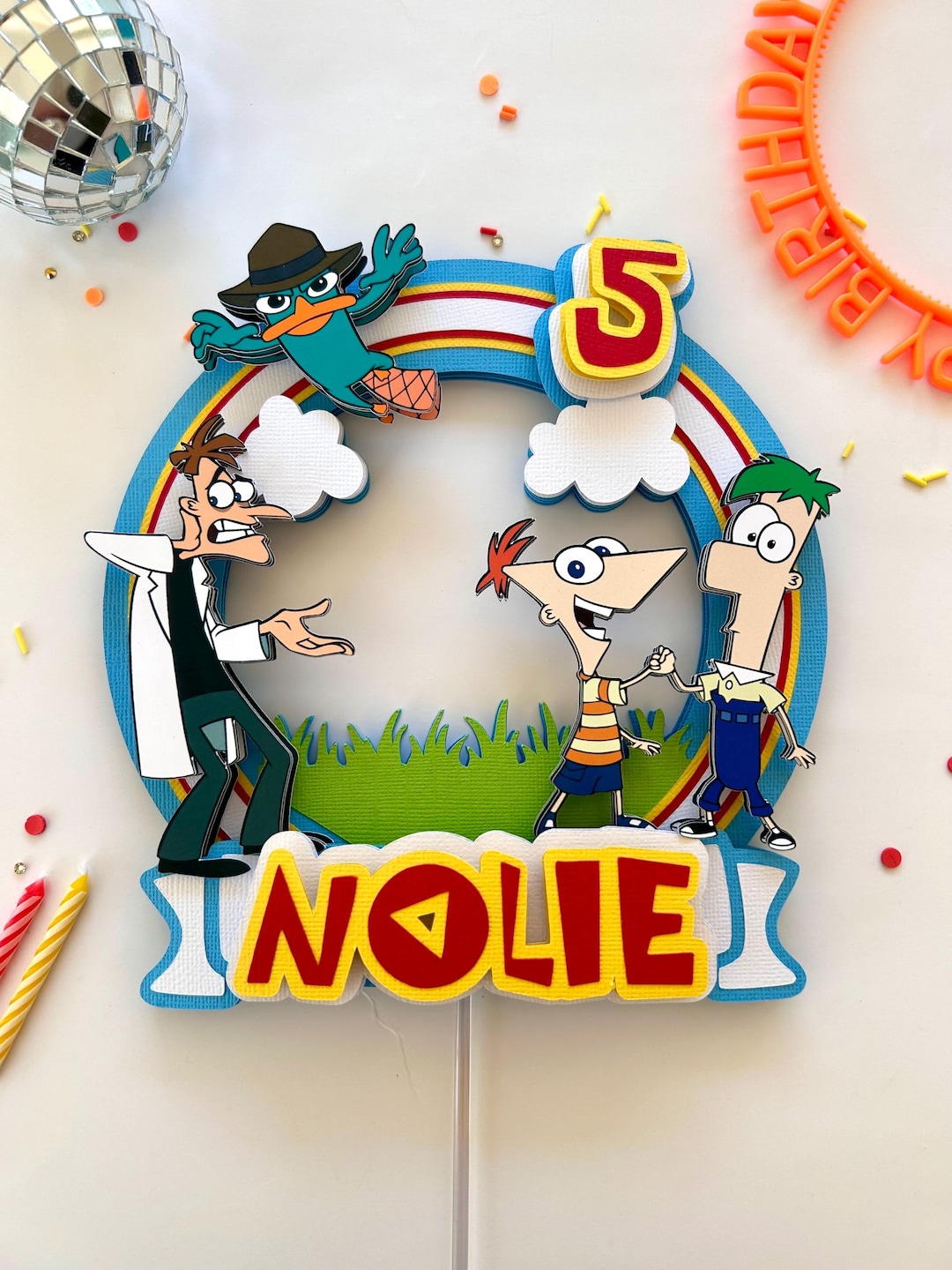 P&F Cake Topper - Etsy