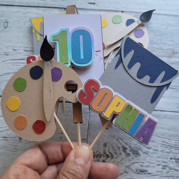 Paint Cupcake Topper - Etsy