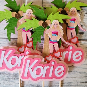 Malibu Doll Cupcake Toppers - Etsy