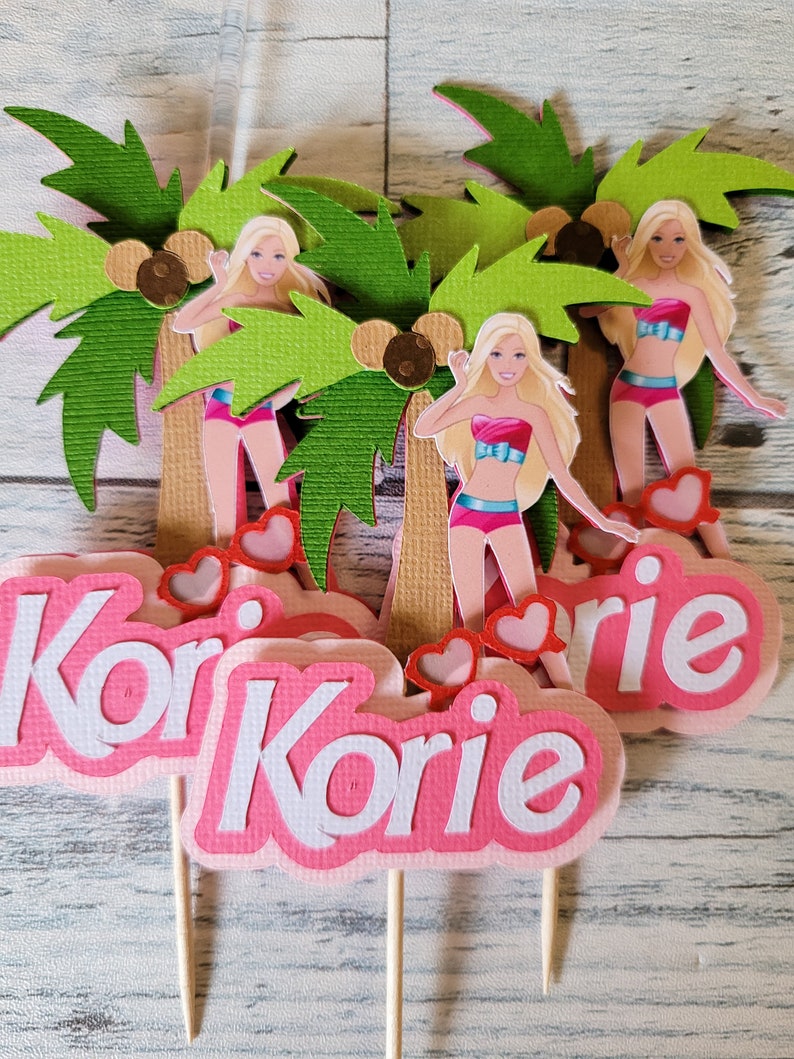 Malibu Doll Cupcake Toppers - Etsy