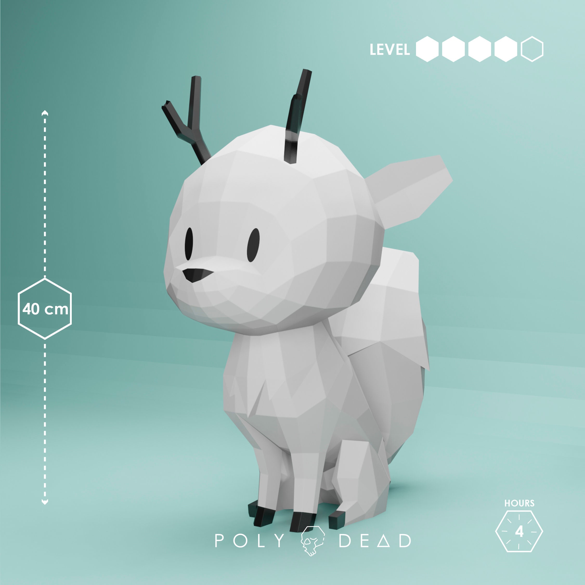 DIY Deer Fox II DXF Deer Fox Papercraft Twig Hilda - Etsy