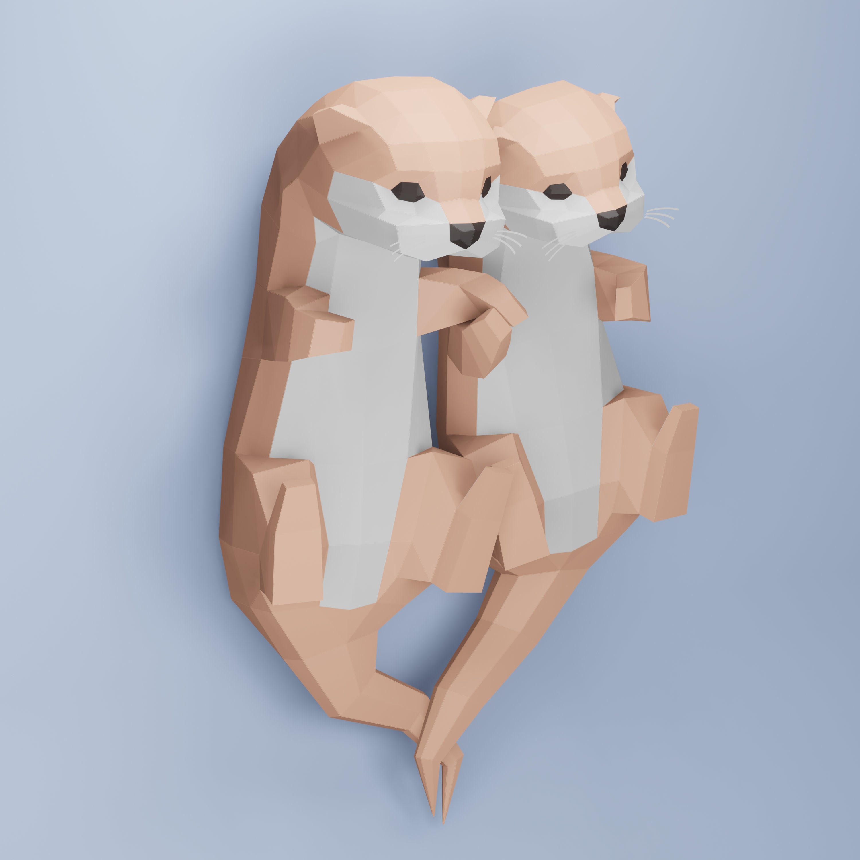 DIY Otter Couple + DXF | Otter Papercraft | Otter Template - Etsy Canada