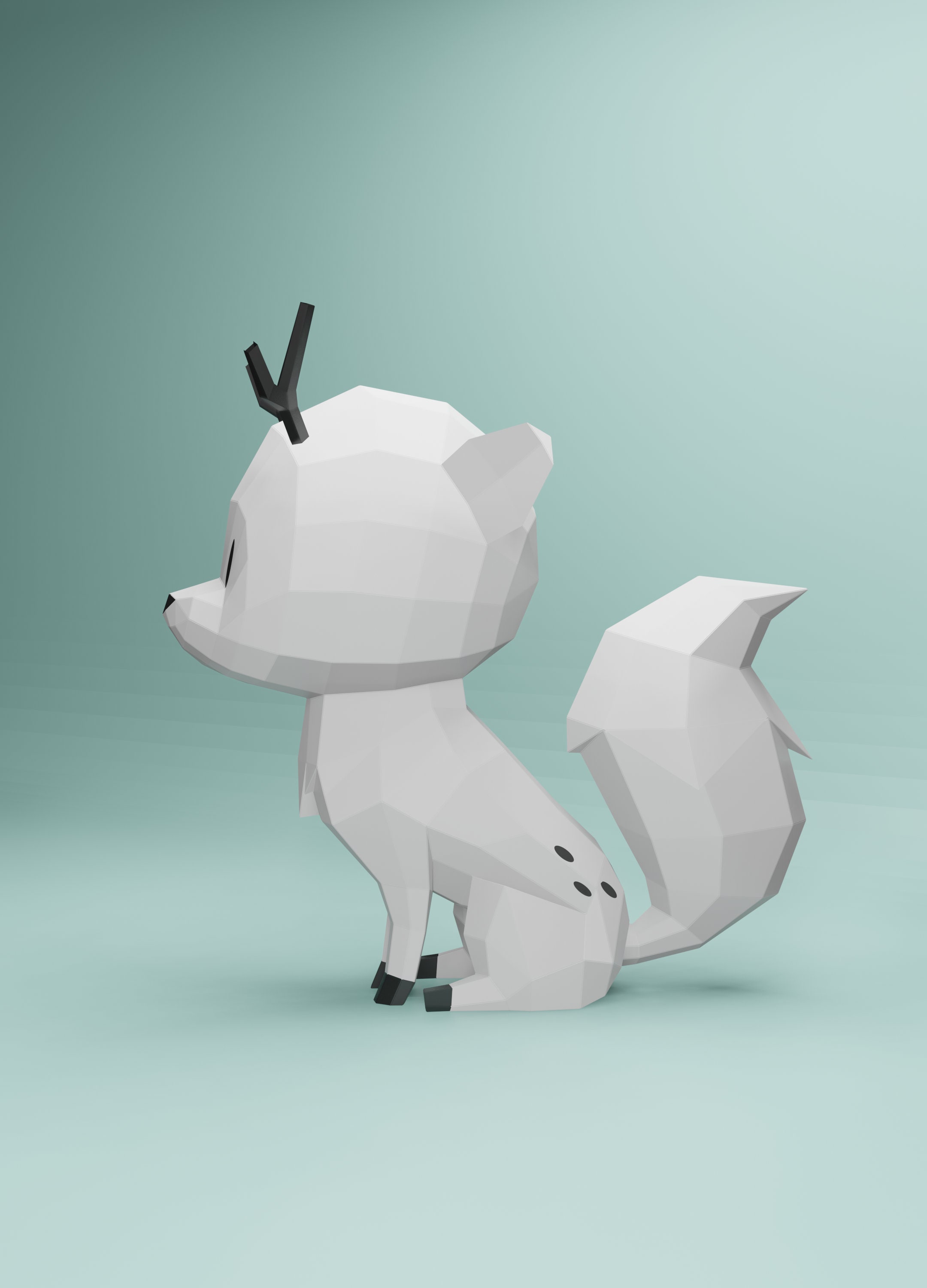 DIY Deer Fox II DXF Deer Fox Papercraft Twig Hilda - Etsy