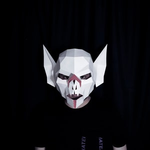 DIY Vampire Mask | Dracula Papercraft Mask | Home Made Halloween Bat ...