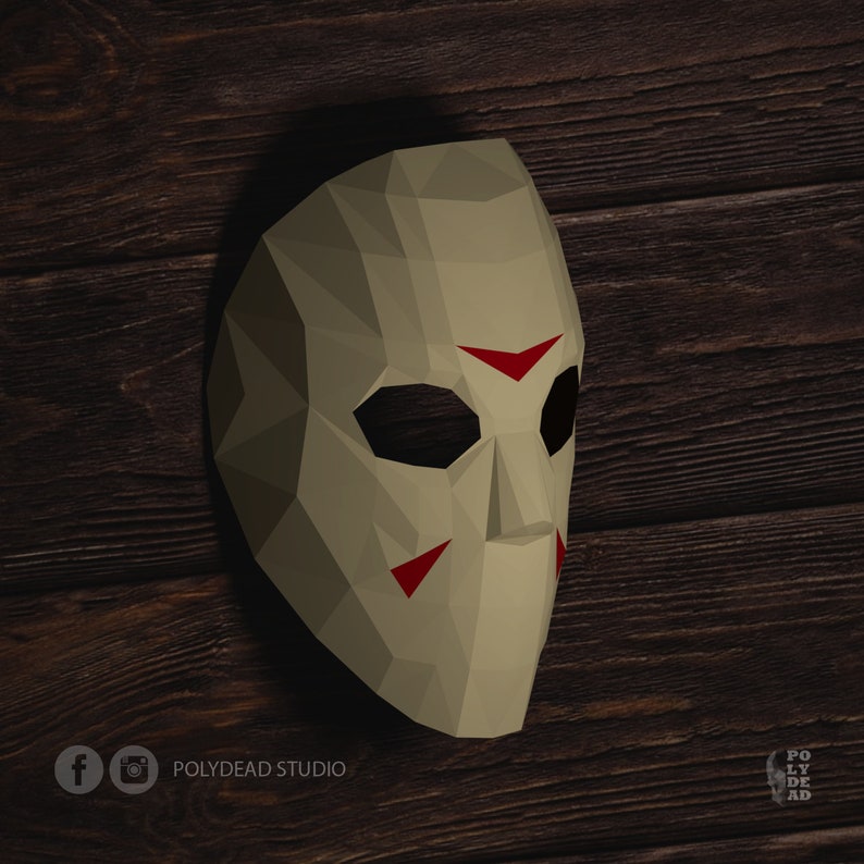 Buy DIY Jason Voorhees Papercraft Mask Hockey Mask Friday the Online in ...