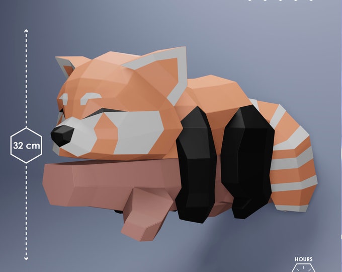 Red Panda Model, Create Your Own 3D Papercraft Red Panda, Origami Red ...