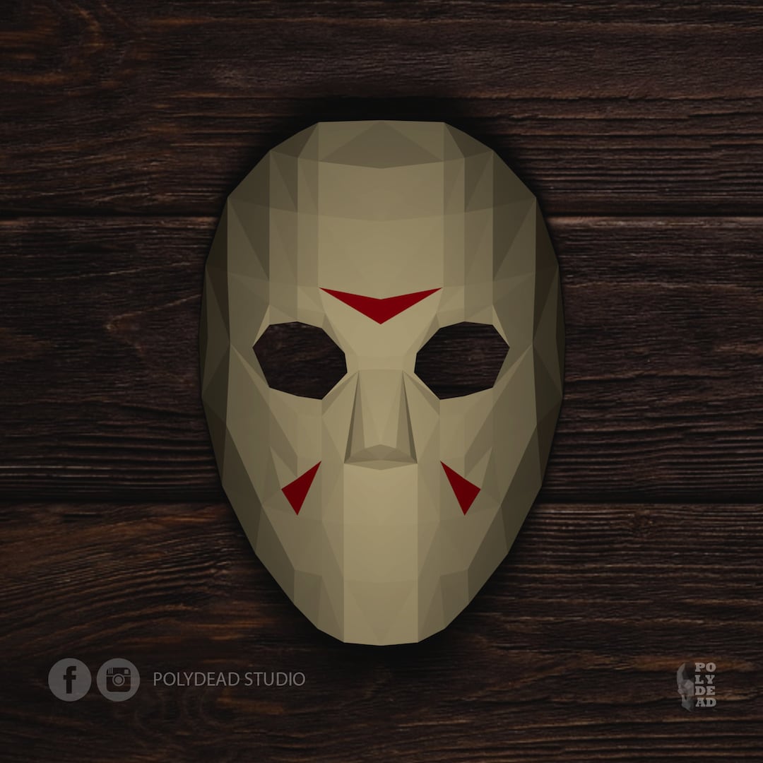 DIY Jason Voorhees Papercraft Mask / Máscara de Hockey / Viernes 13 ...