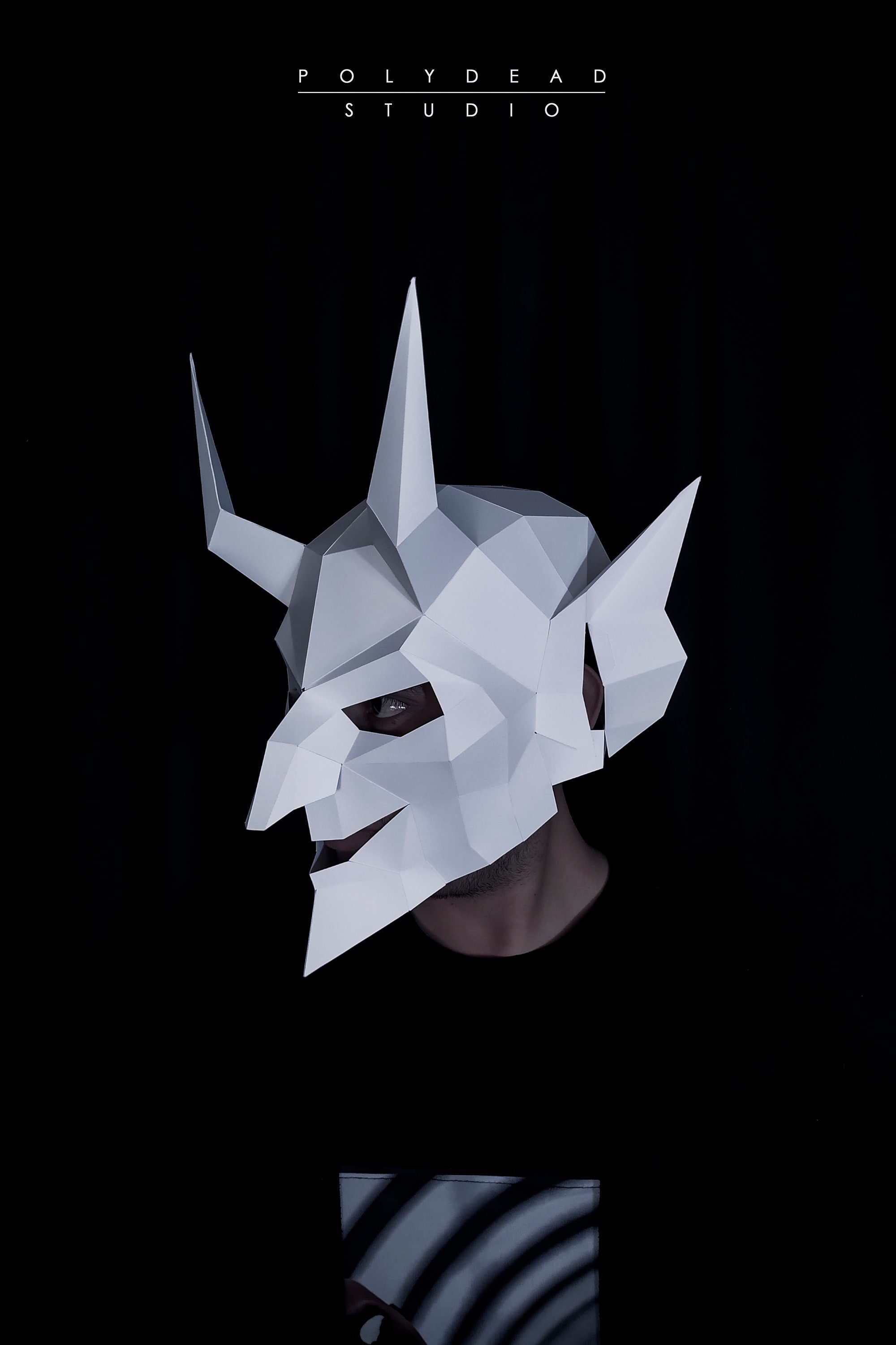 DIY Demon Papercraft Mask Devil Mask Pattern Home Made - Etsy UK