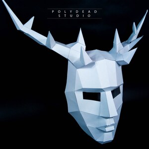 DIY Wendigo Halloween Mask | Hannibal Lecter Mask | Papercraft Low Poly ...