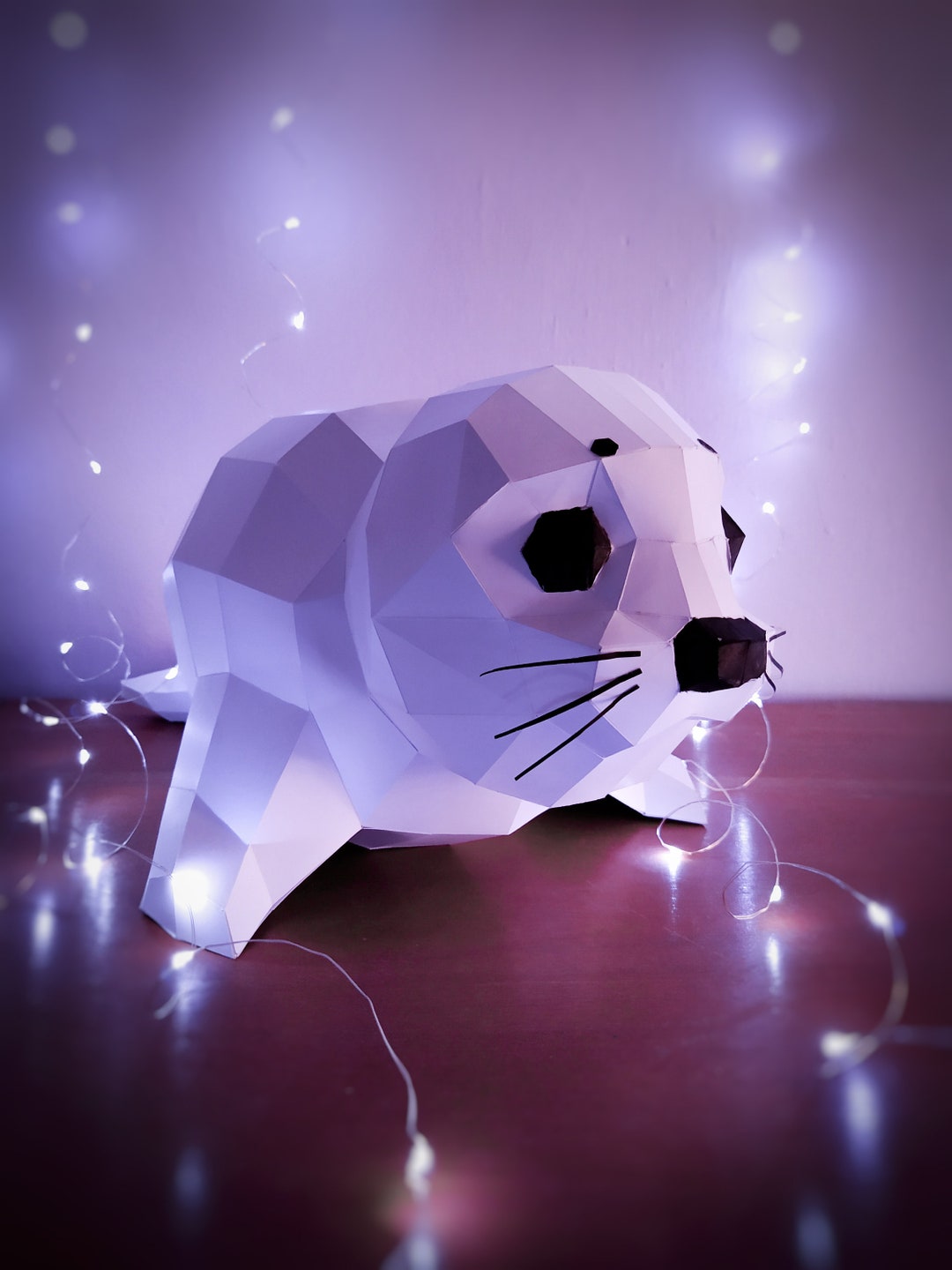 DIY Baby Seal | Seal Papercraft Kit | Baby Seal Paper Sculpture + DXF ...
