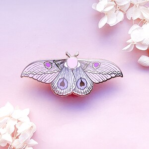 Dognin's Pink Bullseye Moth Enamel Pin - Etsy