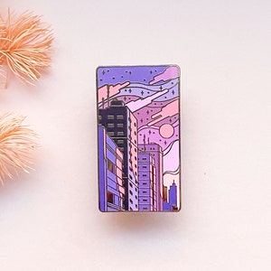Halcyon Sunset Enamel Pin - Etsy