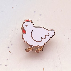 Chibi Chicken Enamel Pin - Etsy