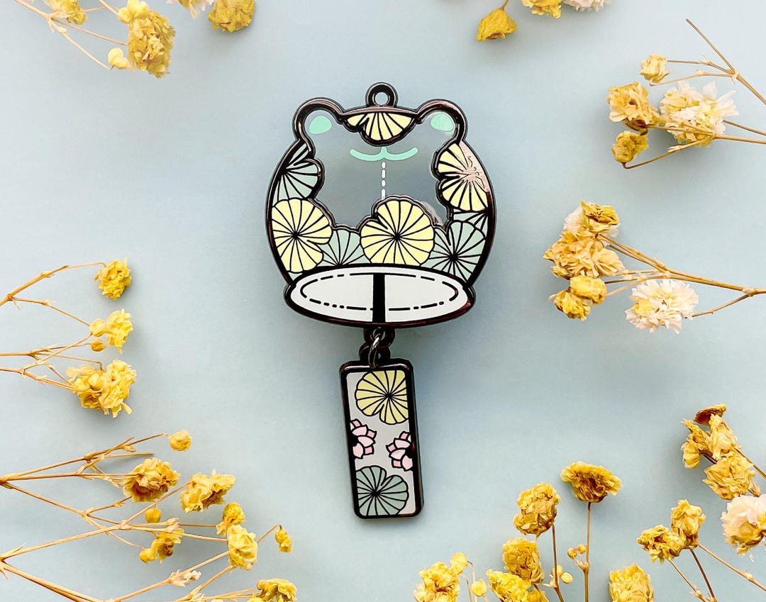 Frog Wind Chime Transparent Enamel Pin - Etsy