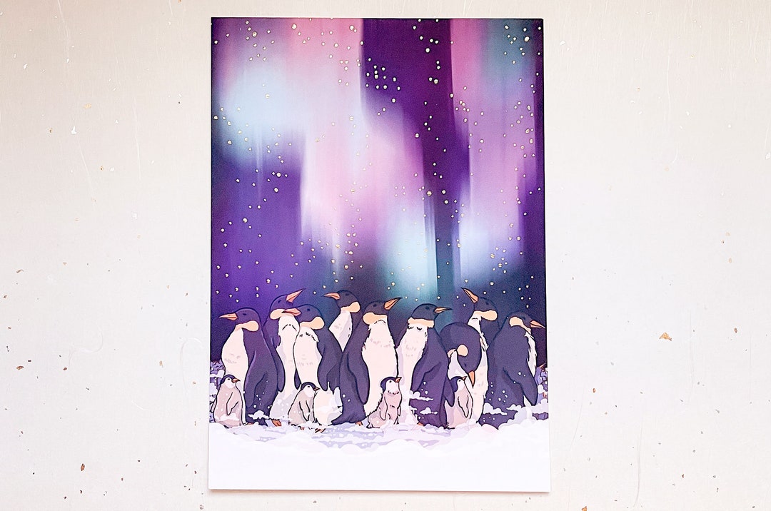 Emperor Penguin Dads Art Print - Etsy