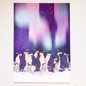 Emperor Penguin Dads Art Print - Etsy
