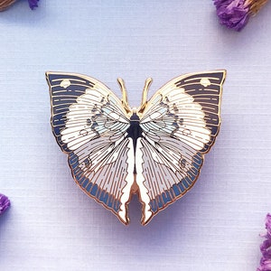 Blue Oakleaf Butterfly Enamel Pin - Etsy