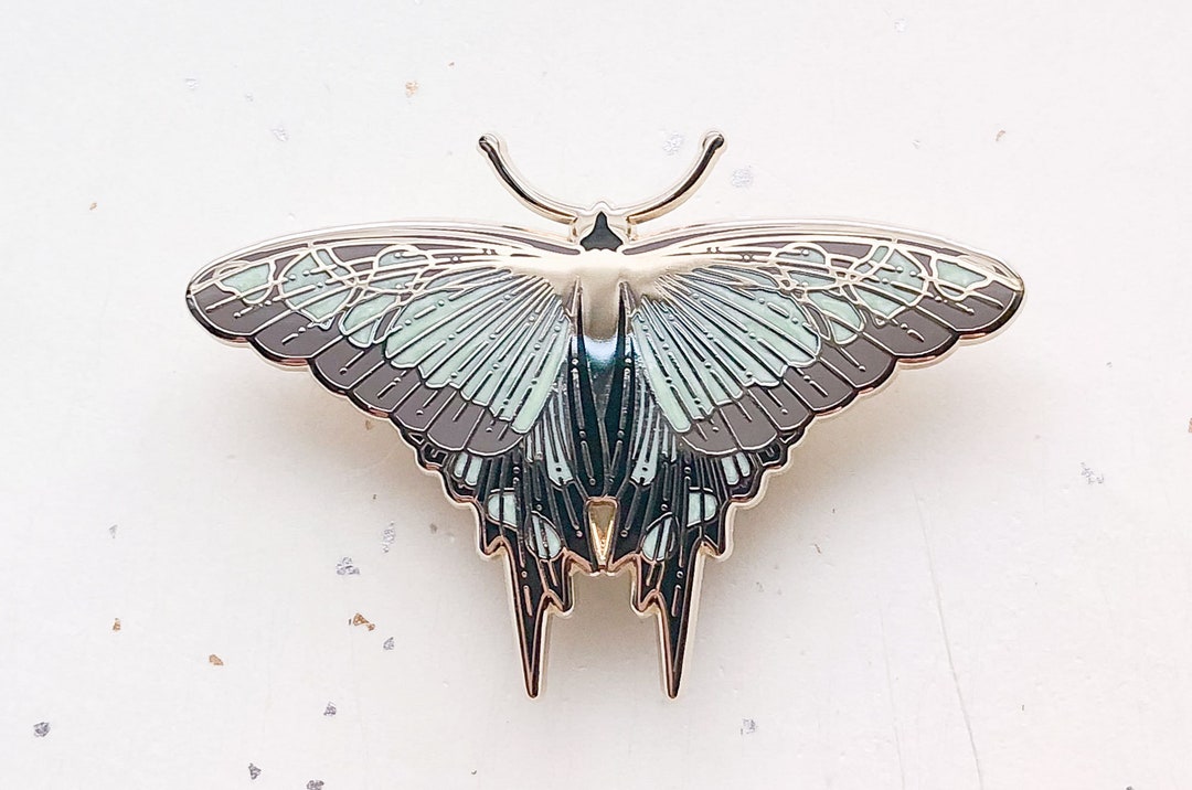 Glassy Bluebottle Butterfly Enamel Pin - Etsy