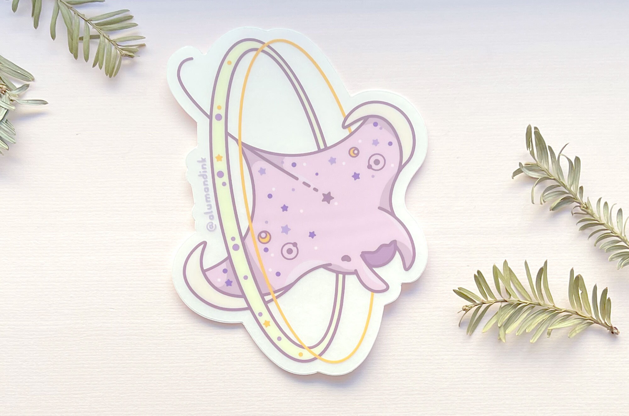 Cosmic Manta Ray Clear Vinyl Sticker - Etsy