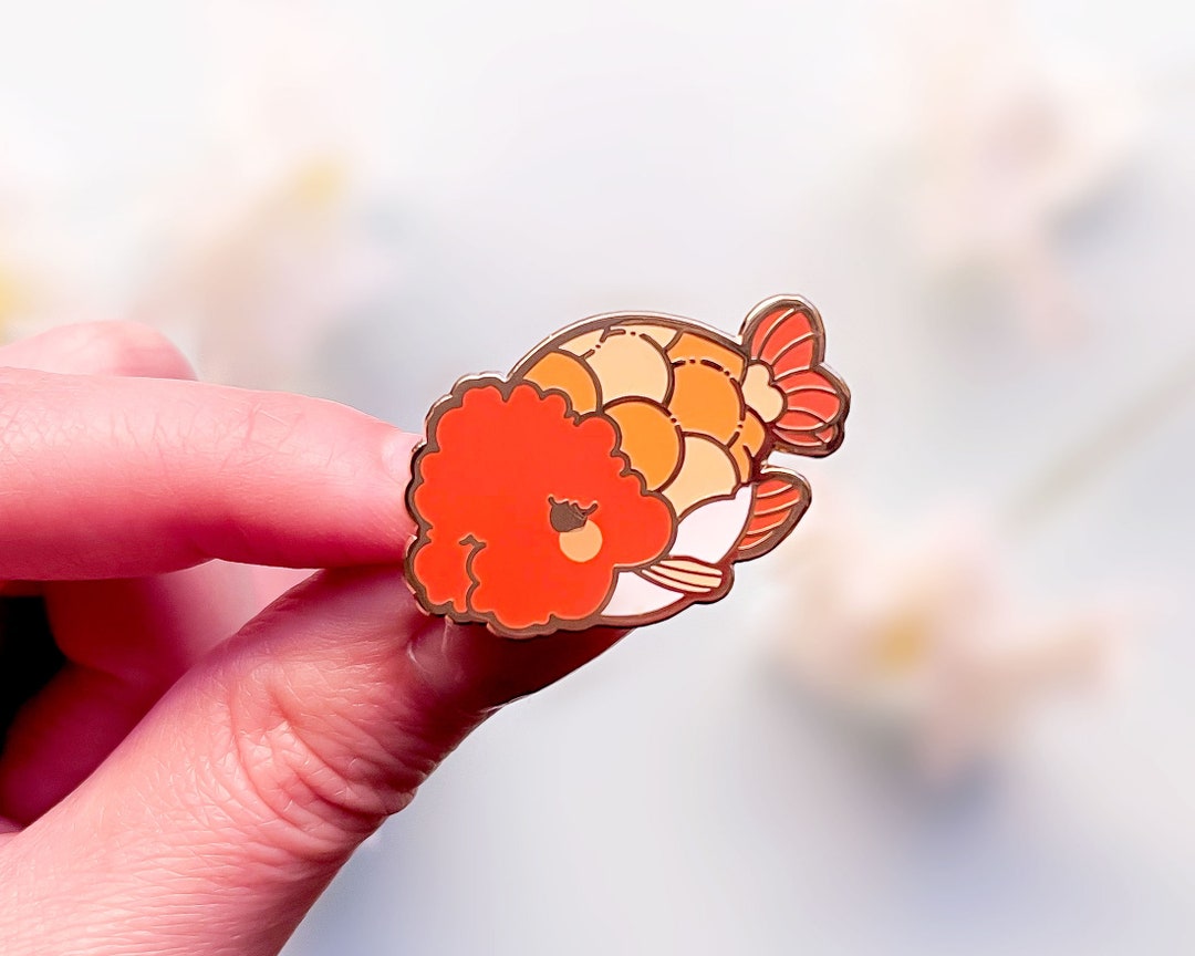 Chibi Ranchu Goldfish Enamel Pin - Etsy