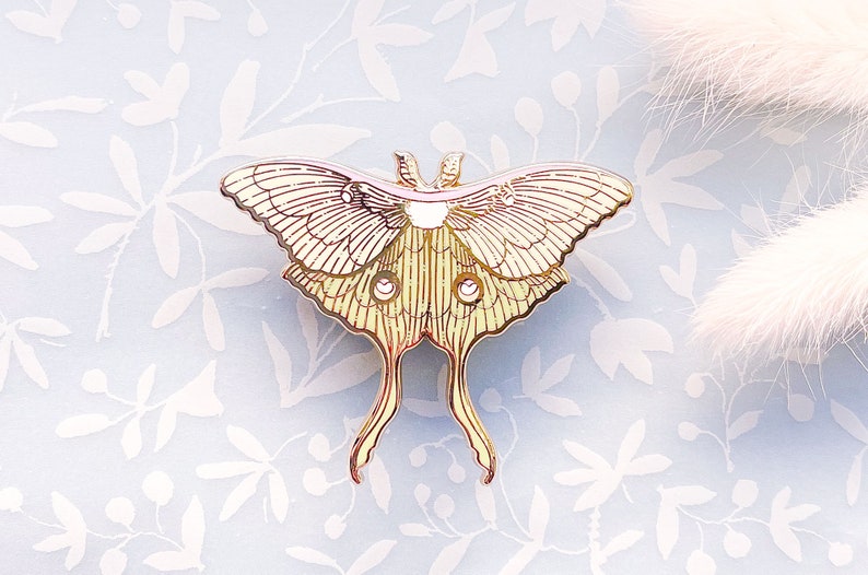 Luna Moth Enamel Pin - Etsy