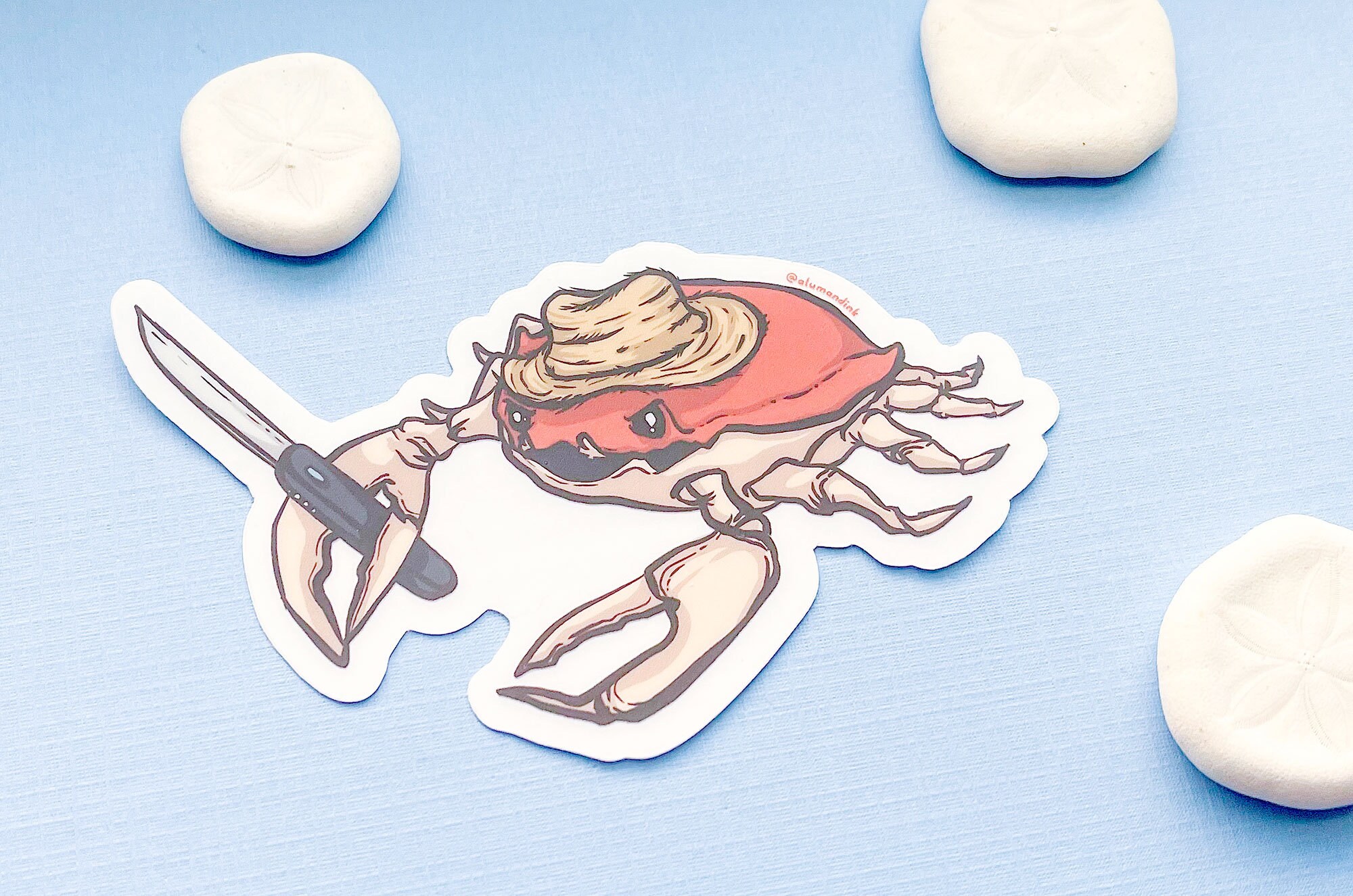 Stabby Crabby Clear Vinyl Sticker - Etsy