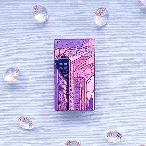 Halcyon Sunset Enamel Pin - Etsy