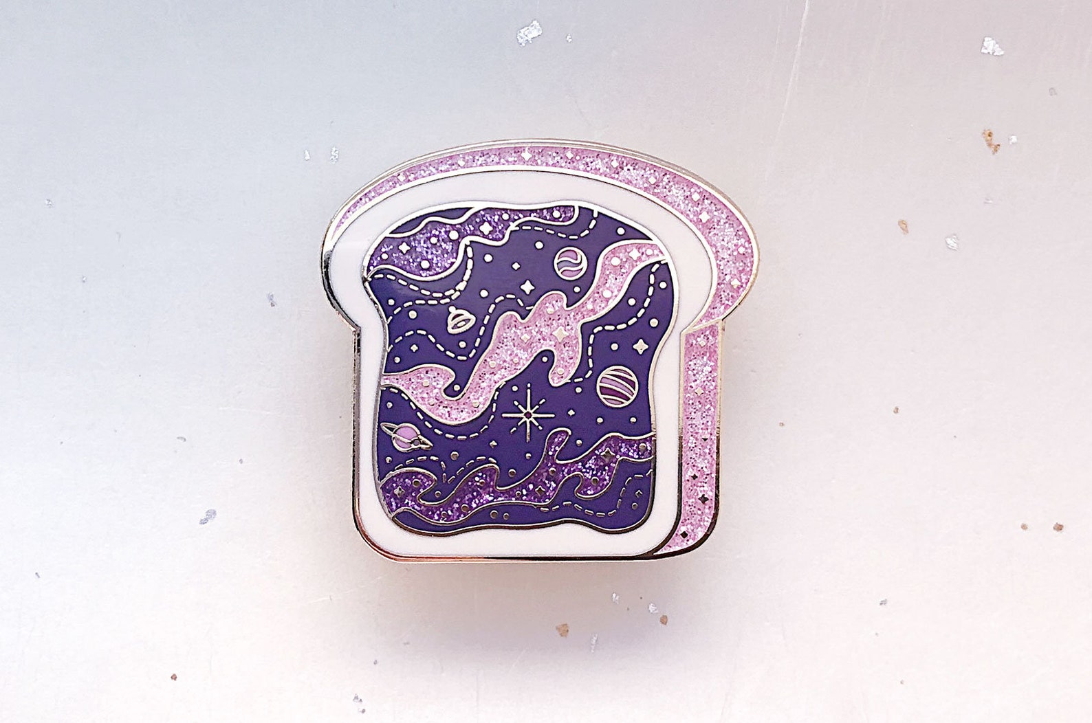 Space Toast Galaxy Enamel Pin - Etsy