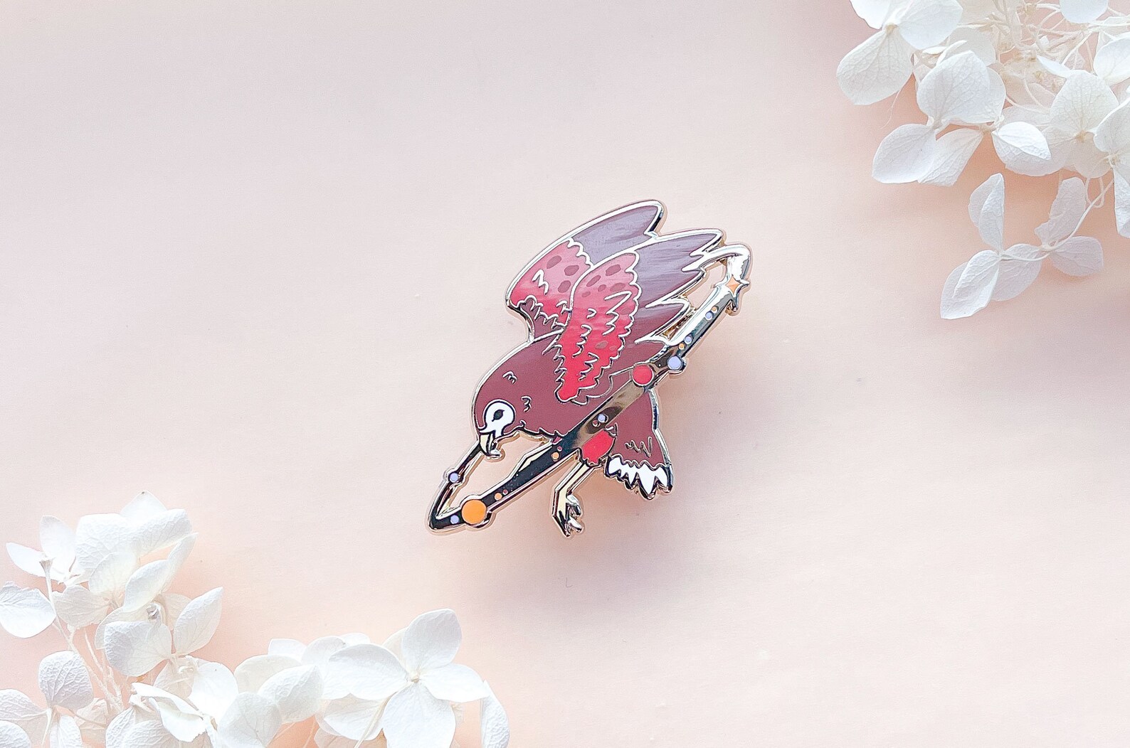 Cosmic Hawk Enamel Pin - Etsy