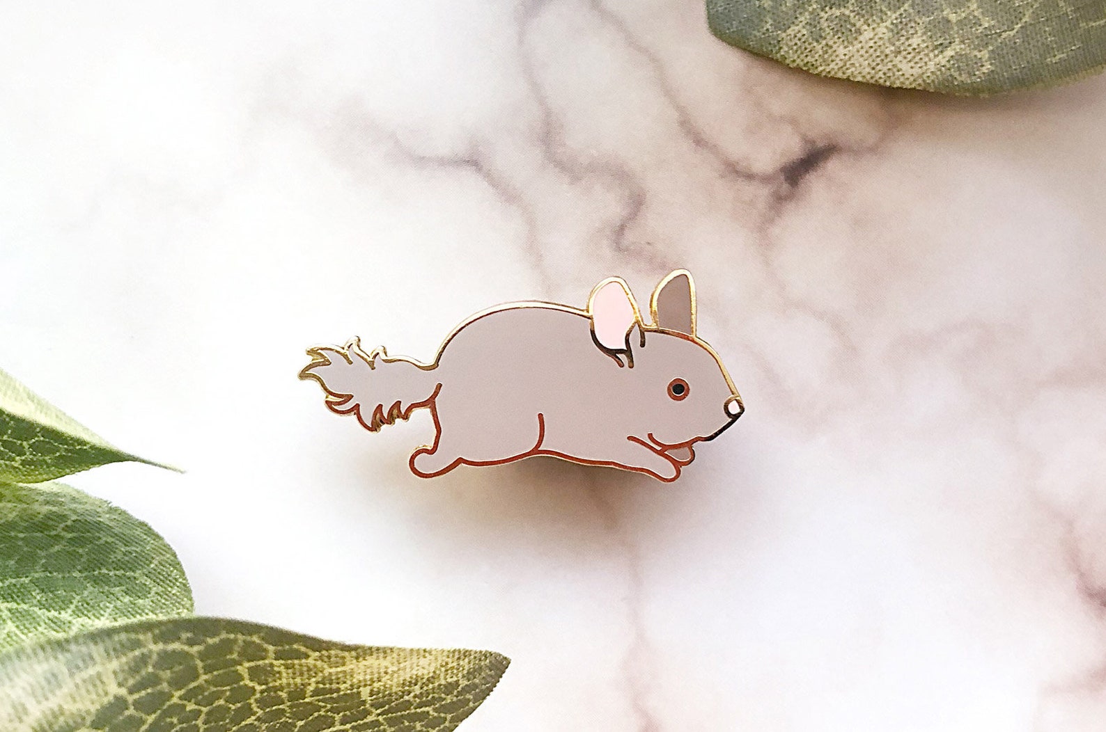 Running Chibi Chinchilla Enamel Pin - Etsy