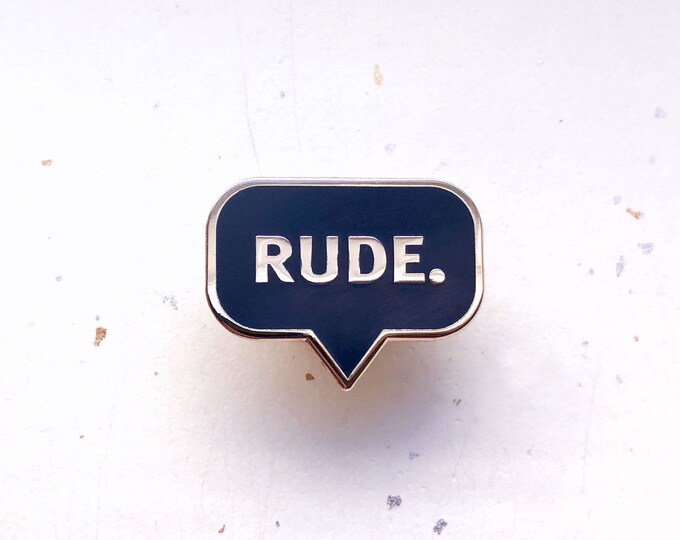 Rude Speech Bubble Enamel Pin - Etsy