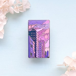 Halcyon Sunset Enamel Pin - Etsy